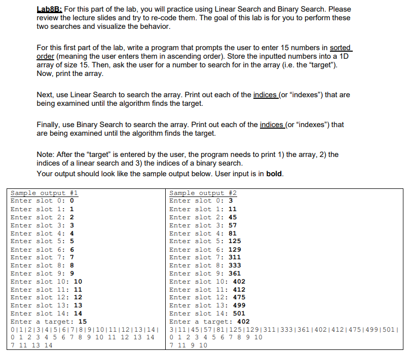 Solved Lab8B: For this part of the lab, you will practice | Chegg.com