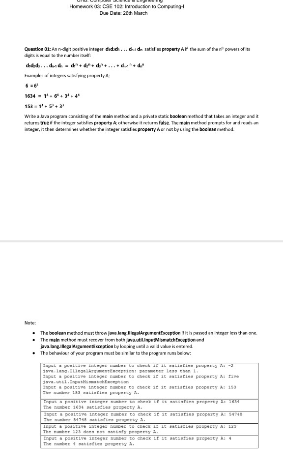 Solved Homework 03: CSE 102: Introduction to Computing-l Due | Chegg.com