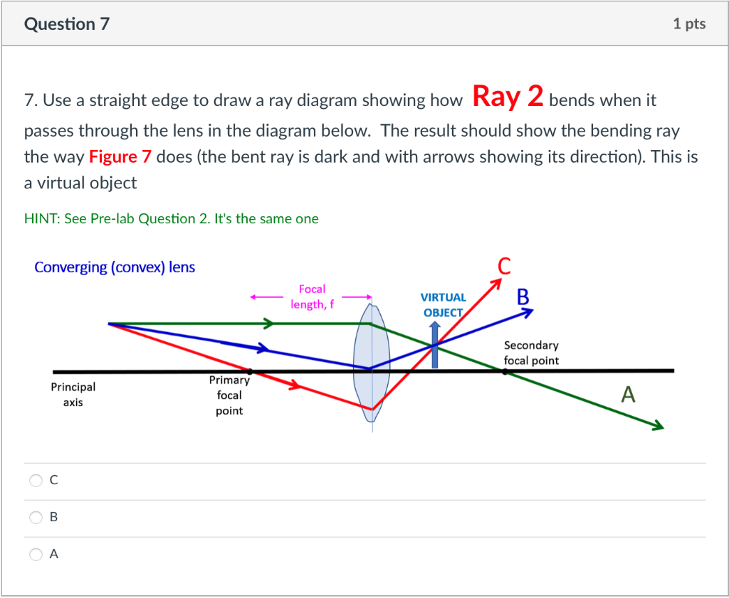Solved Question 7 1 pts 7. Use a straight edge to draw a ray | Chegg.com