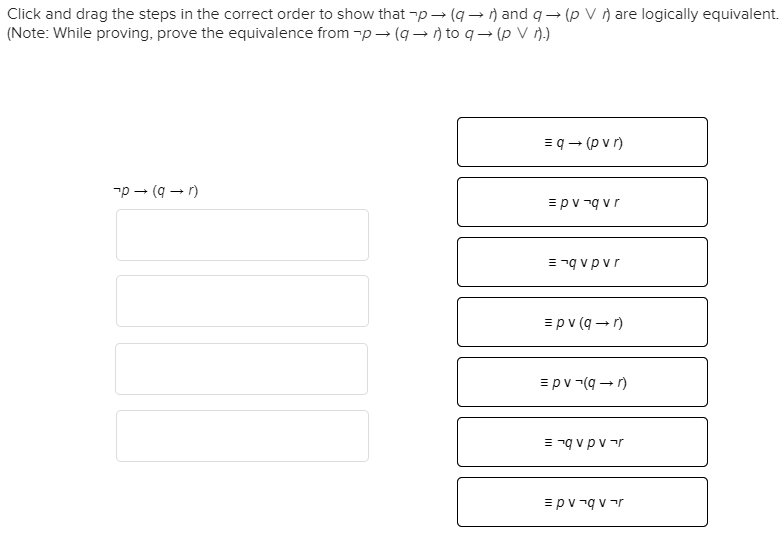 Solved Click and drag the steps in the correct order to show | Chegg.com