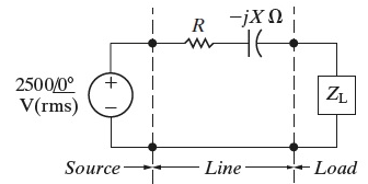 Solved The load impedance in (Figure 1) absorbs 40 kW and | Chegg.com
