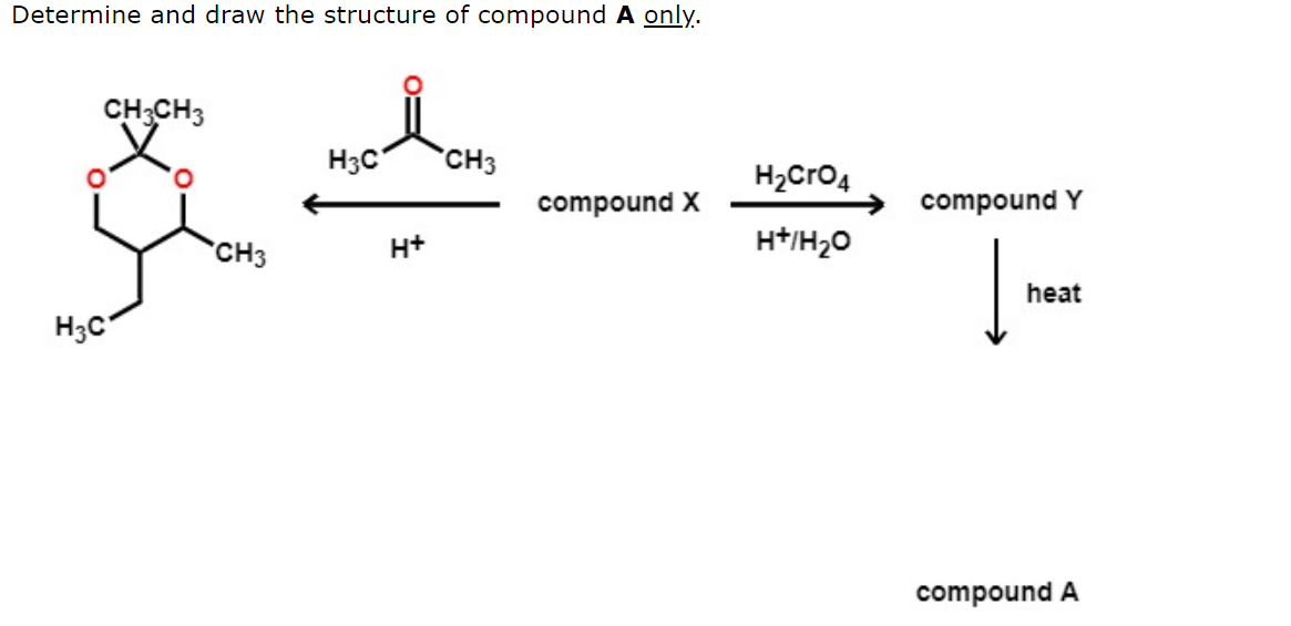 Solved Determine and draw the structure of compound A only. | Chegg.com