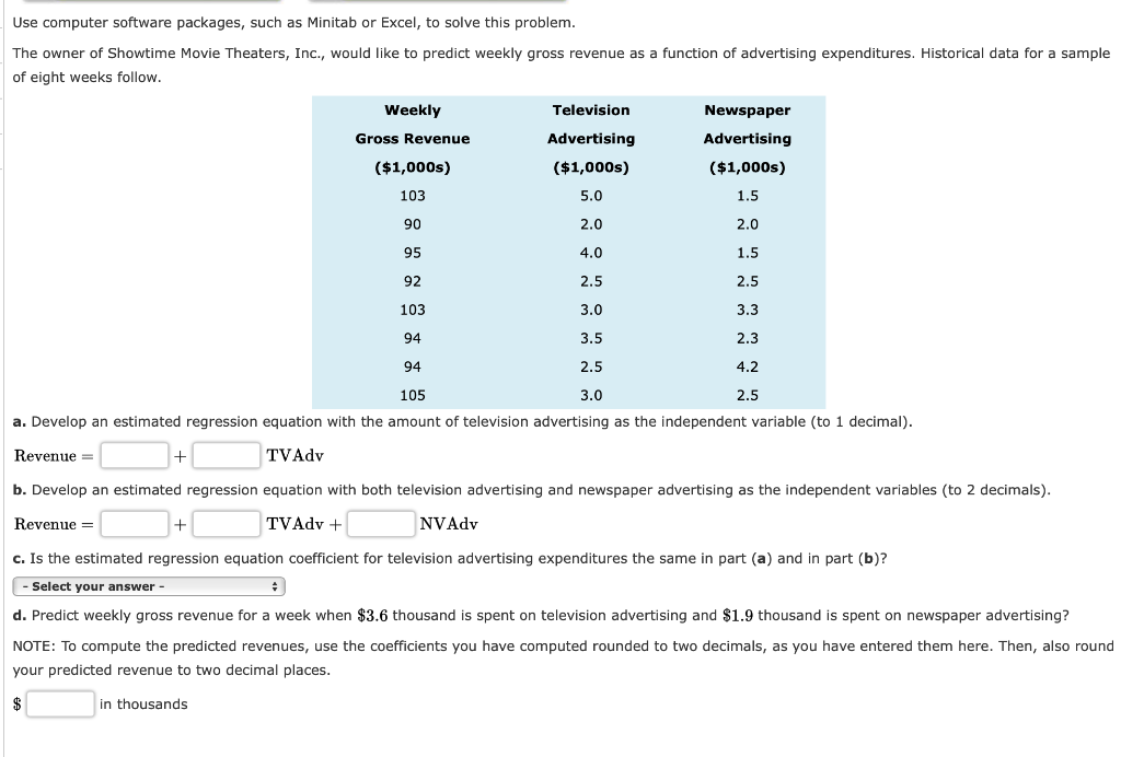 Solved Use computer software packages, such as Minitab or | Chegg.com