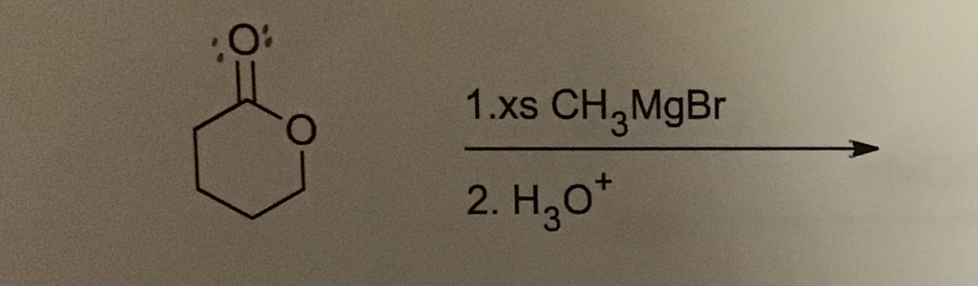 Solved to 1.x6 CH,Mgr 1.xs CH, MgBr 2. H20+ | Chegg.com