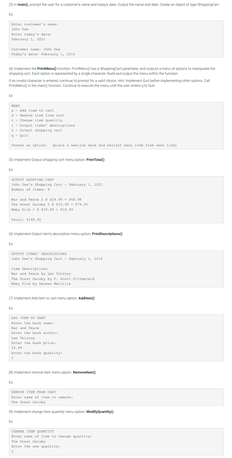 Solved URGENT C++ you don't need to do ShoppingCart.cpp | Chegg.com