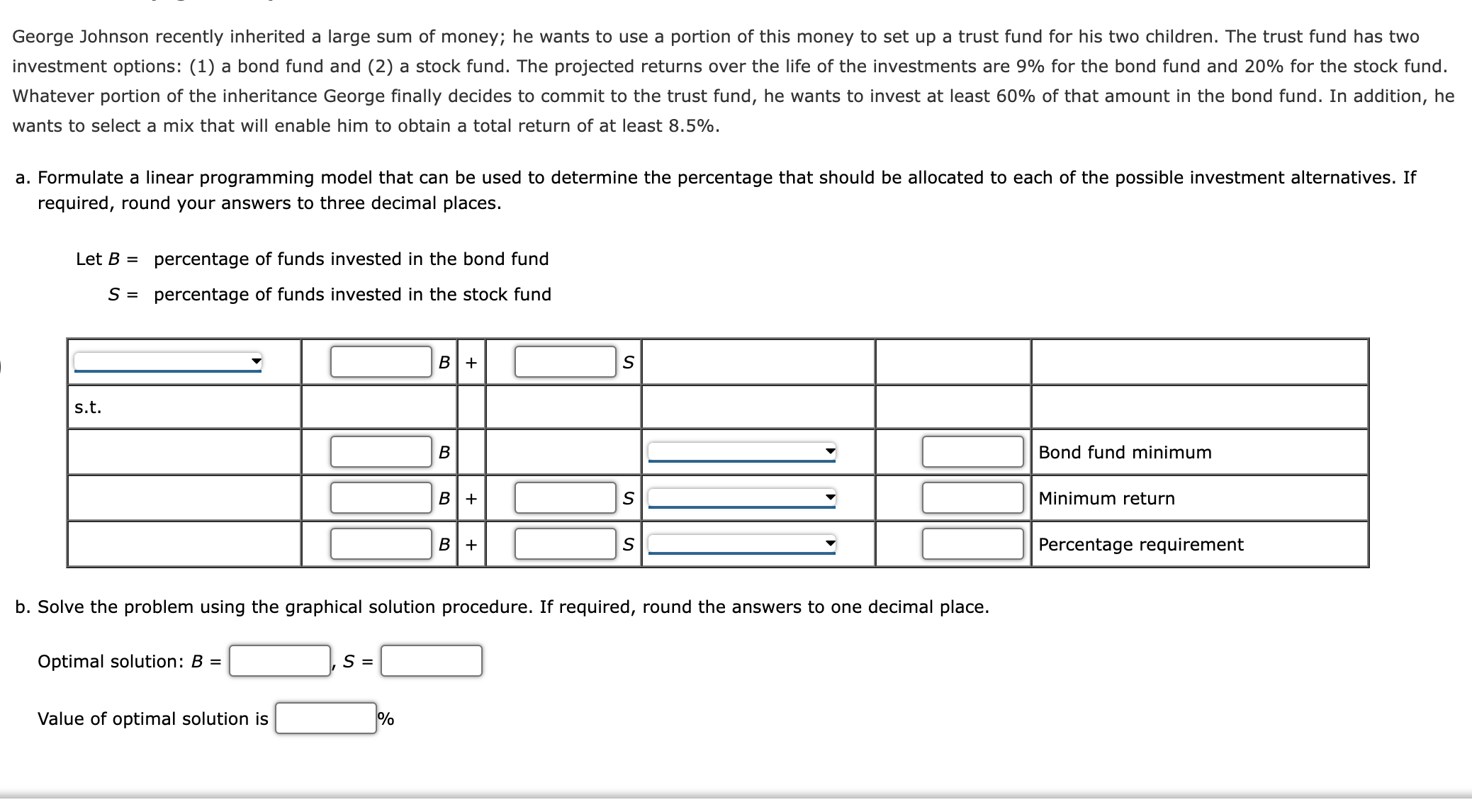 Solved George Johnson recently inherited a large sum of | Chegg.com