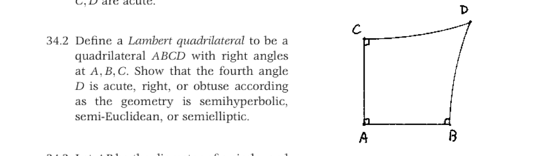 Solved L,D are acute. 34.2 Define a Lambert quadrilateral to | Chegg.com