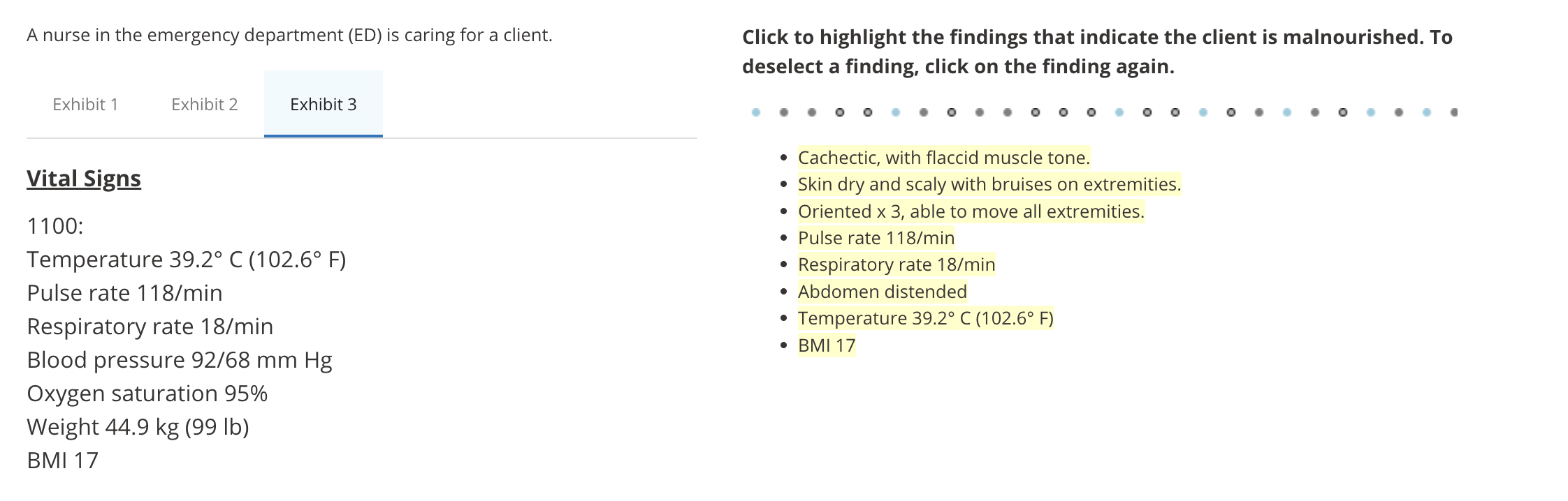 A nurse in the emergency department (ED) is caring | Chegg.com