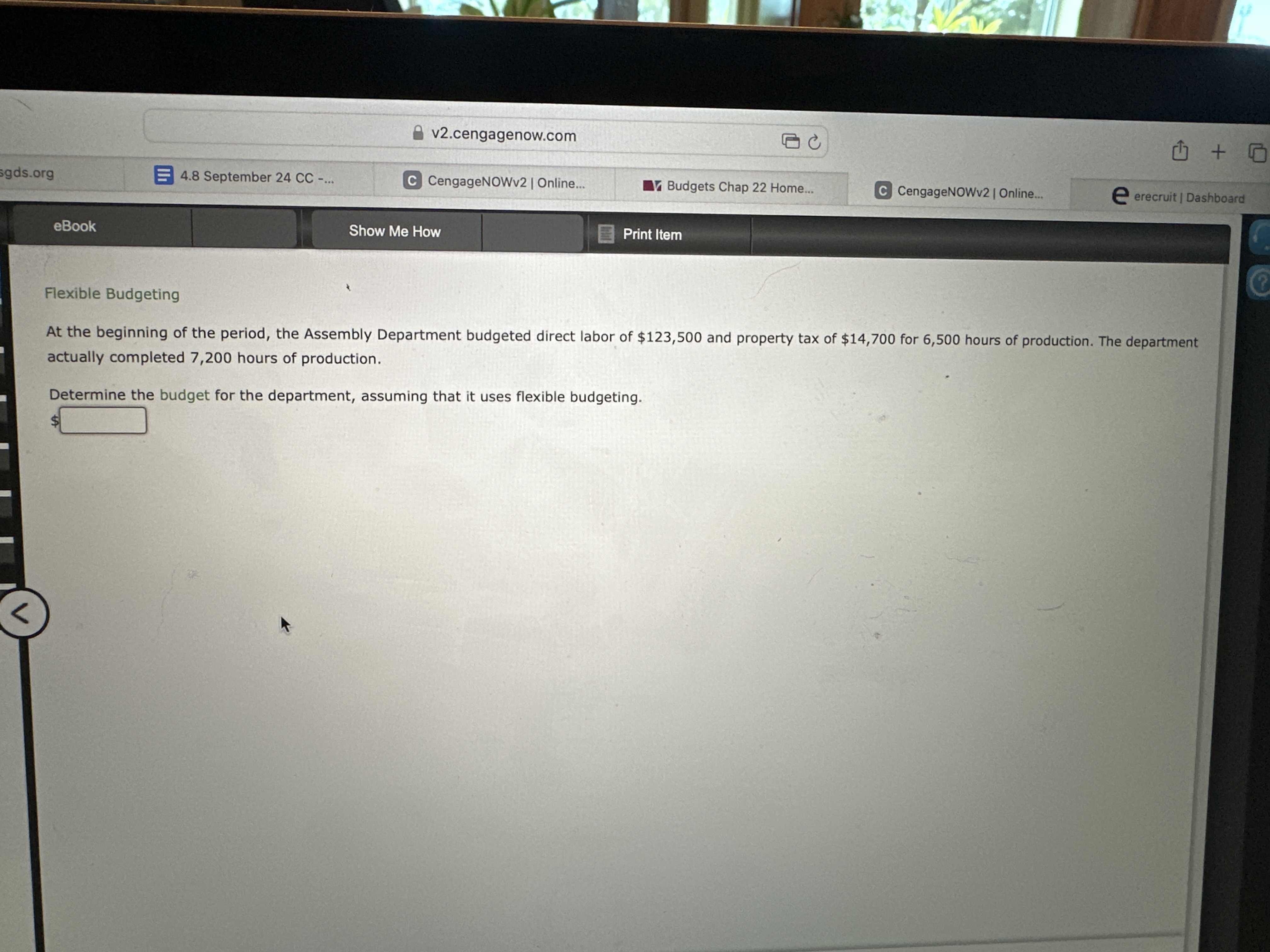 Solved Flexible BudgetingAt the beginning of the period, the | Chegg.com