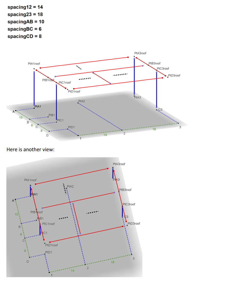 Solved A gravity system is shown. No lateral force resisting | Chegg.com