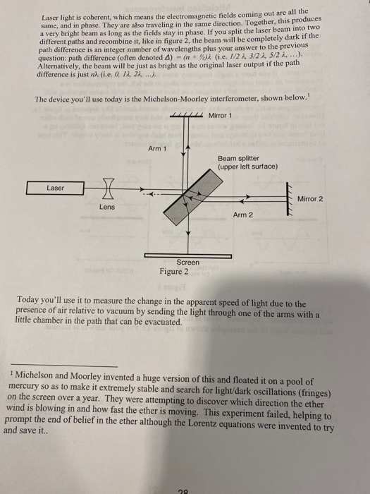 Solved Laser light is coherent, which means the | Chegg.com