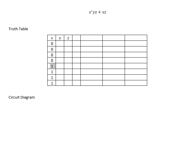 Solved Complete the truth table and circuit diagram for the | Chegg.com