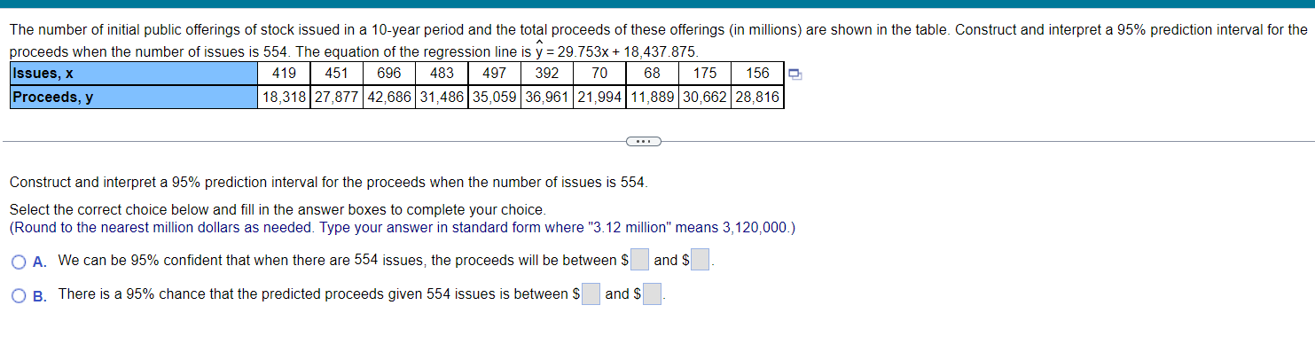 Solved Construct and interpret a 95% prediction interval for | Chegg.com