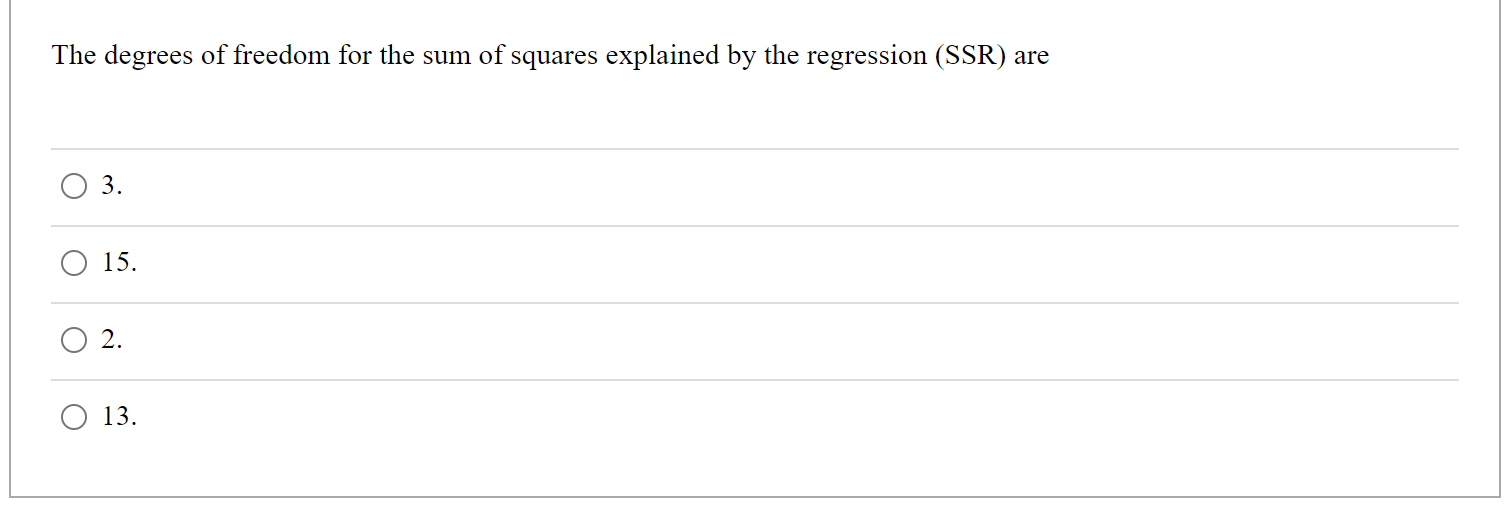 Solved Below You Are Given A Partial Computer Output From A 6017