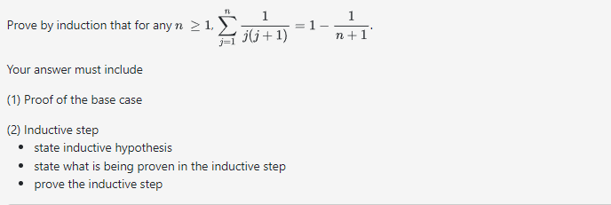 Solved Prove by induction that for any | Chegg.com