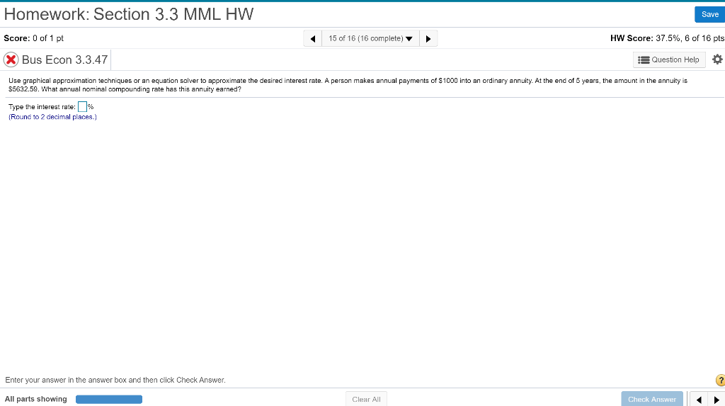 Solved Homework Section 3 3 Mml Hw Save Score 0 Of 1 Pt 1