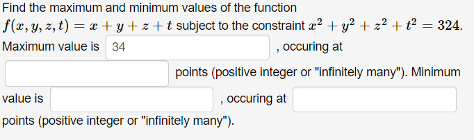 Solved Find the maximum and minimum values of the function | Chegg.com