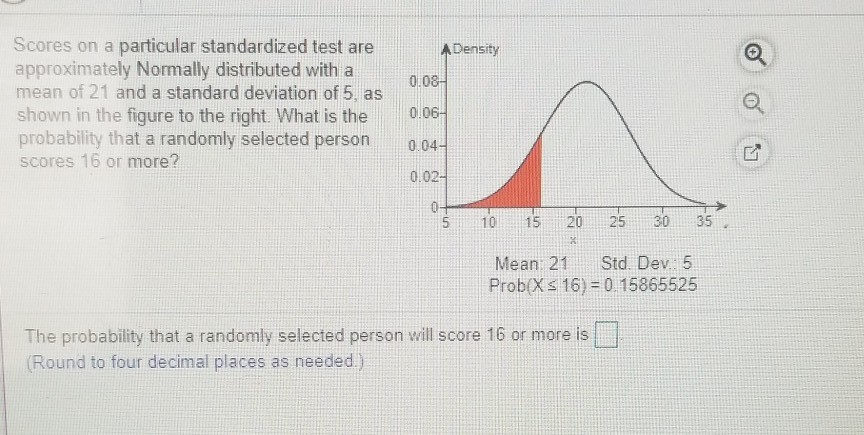 Solved Scores on a particular standardized test are | Chegg.com