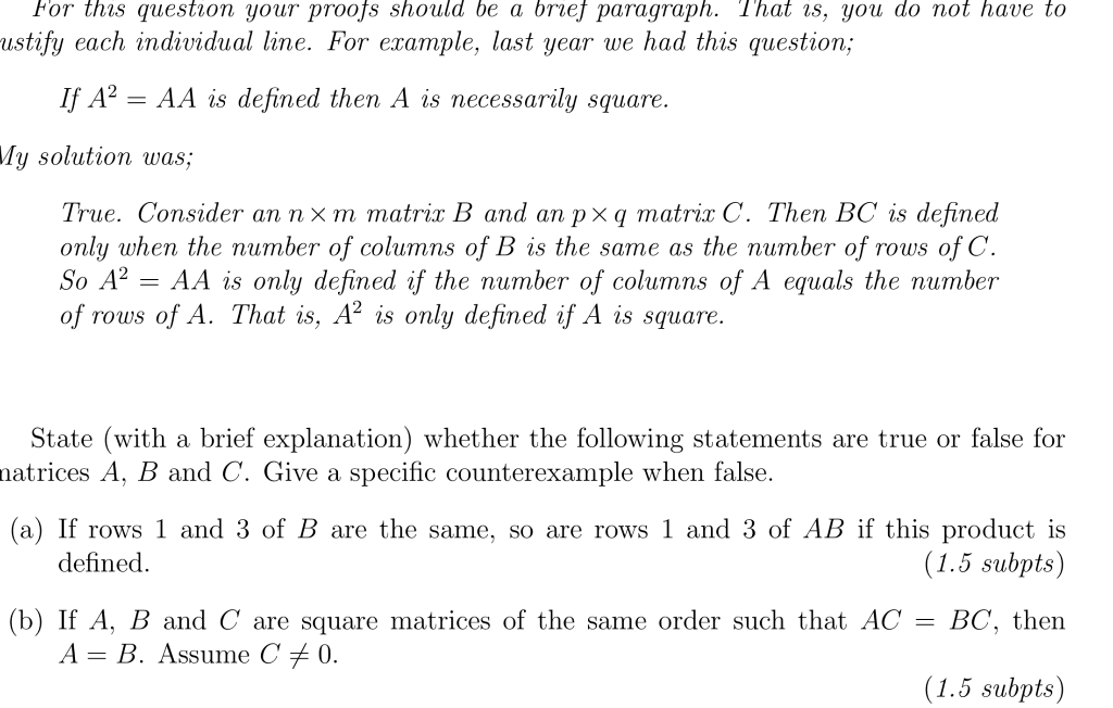 Solved (a) Prove the associative law for matrix | Chegg.com