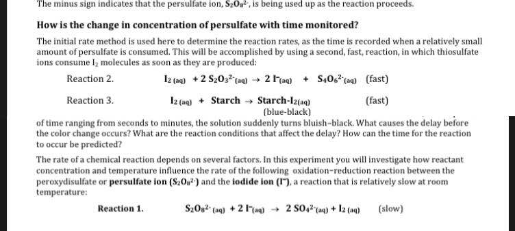 Solved The minus sign indicates that the persulfate ion, | Chegg.com