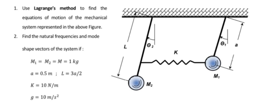 Solved 1. Use Lagrange's method to find the equations of | Chegg.com