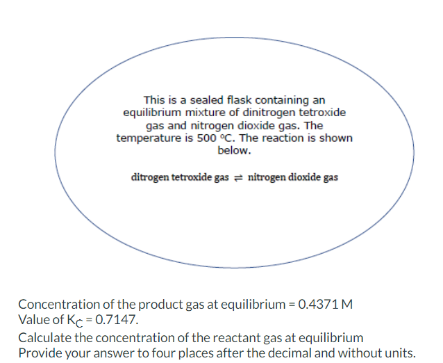 Solved This is a sealed flask containing an equilibrium | Chegg.com