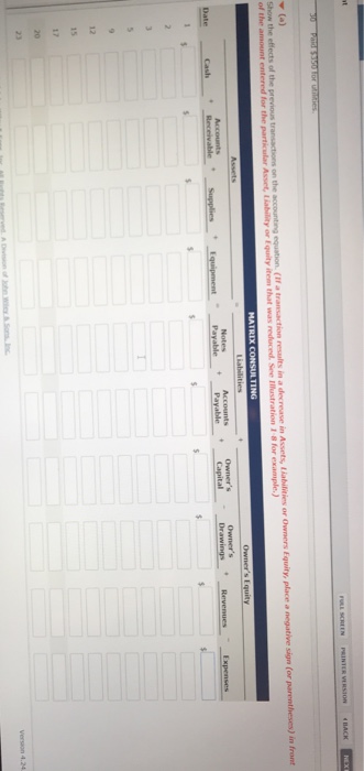 Solved Problem 1-4A (Part Level Submission) Trixie Maye | Chegg.com