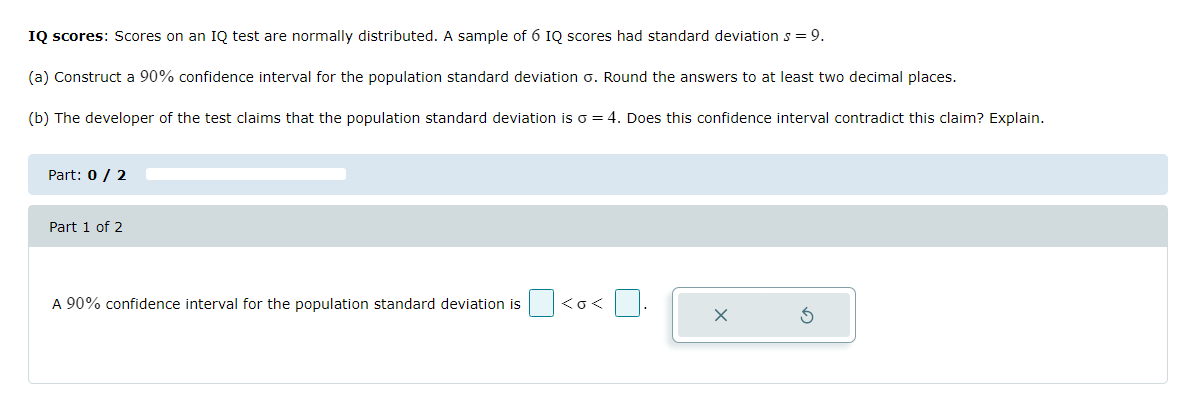 Solved IQ scores: Scores on an IQ test are normally | Chegg.com