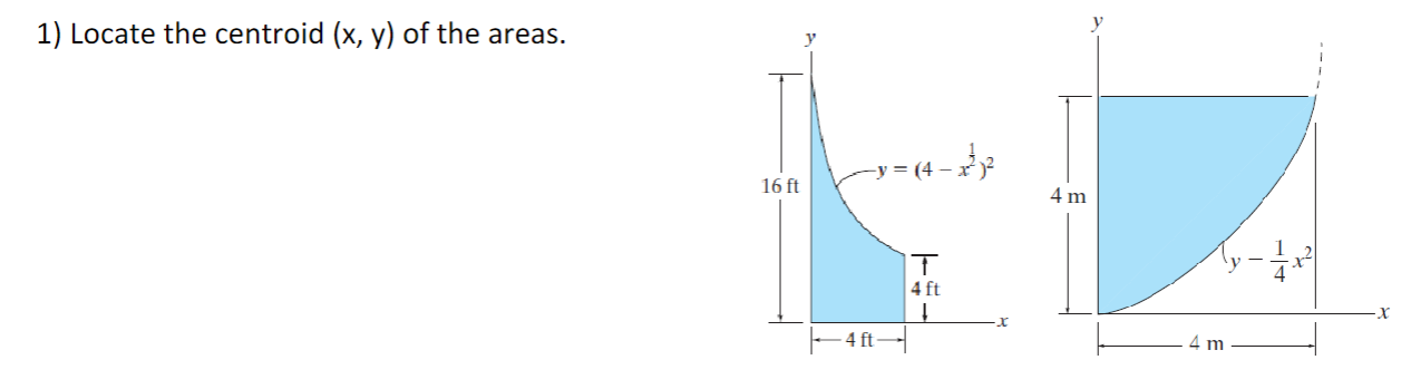 Solved Locate the centroid (x, ﻿y) ﻿of the areas. | Chegg.com