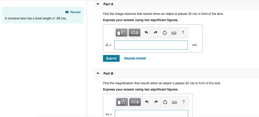 Solved Part A Review Find the image distance that results | Chegg.com