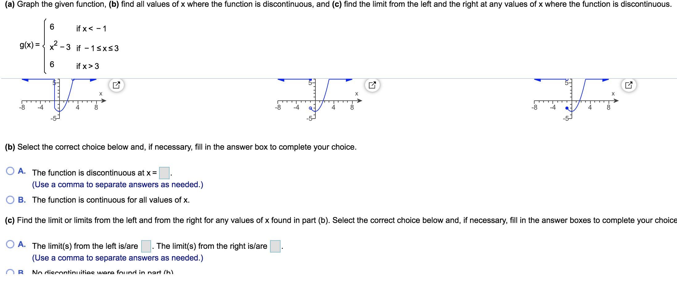 Solved (a) Graph the given function, (b) find all values of | Chegg.com
