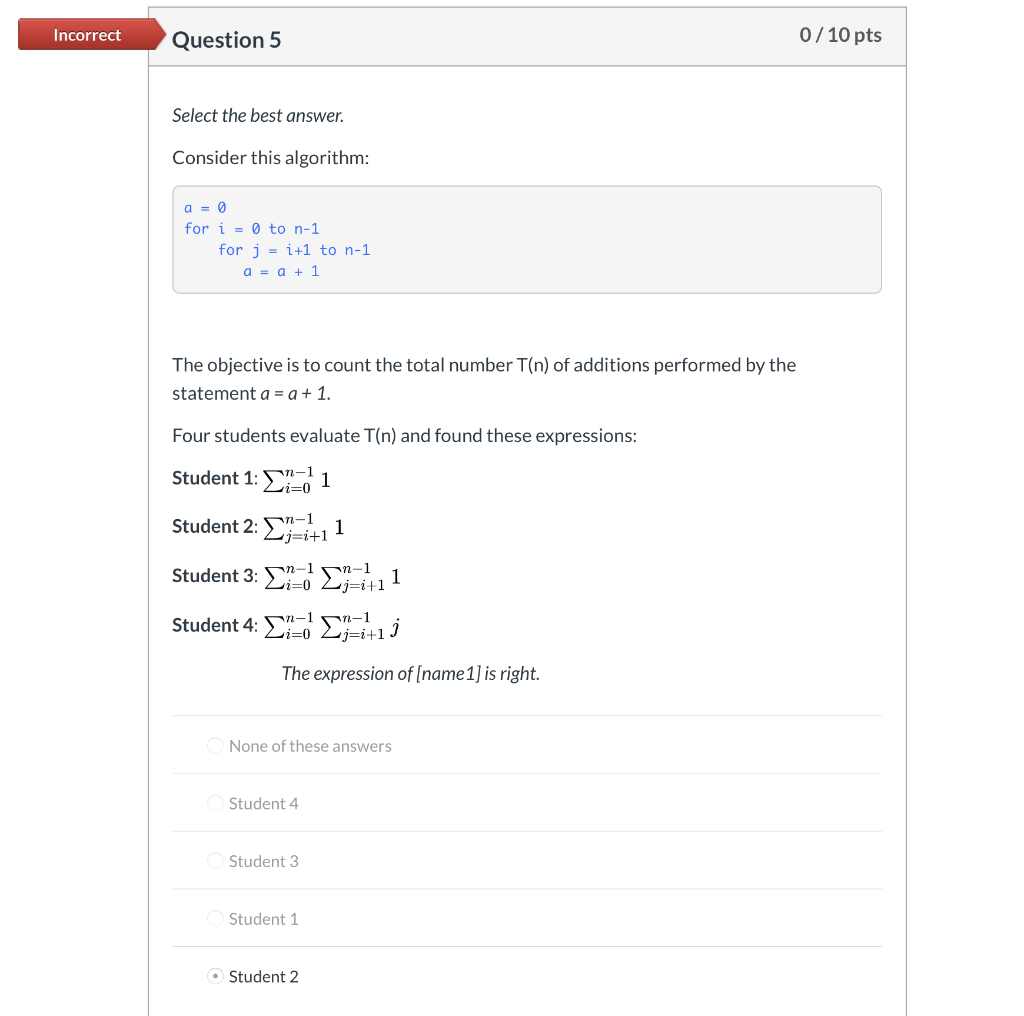 Solved Incorrect Question 1 0 / 10 pts Numerical Answer. | Chegg.com