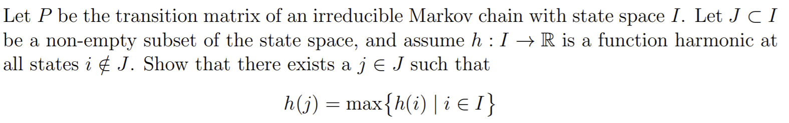 Solved Let P be the transition matrix of an irreducible | Chegg.com