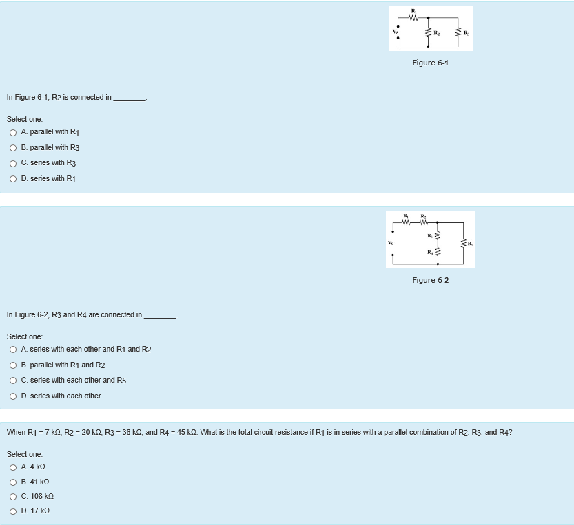 Solved RR Figure 6-1 In Figure 6-1, R2 is connected in | Chegg.com
