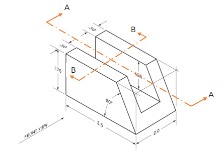 Solved Draw two sections using the cutting planes shown in | Chegg.com