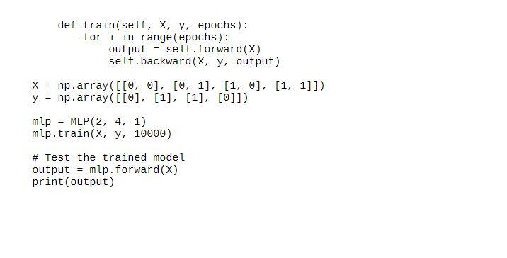 Solved Modify the code ↓ to create the same MLP and input | Chegg.com
