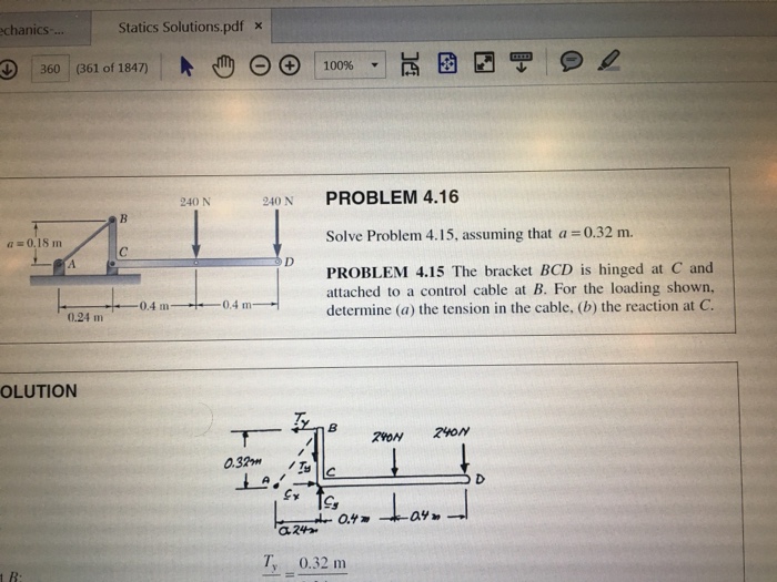 Solved Statics Solutions pdf x chanics |ト0) Θ④厂100% N T 2 | Chegg.com