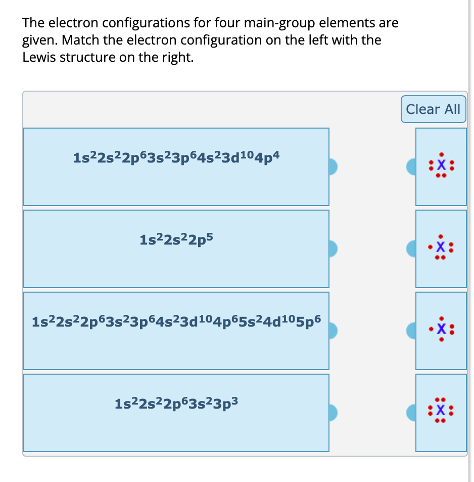 Solved The electron configurations for four main-group | Chegg.com