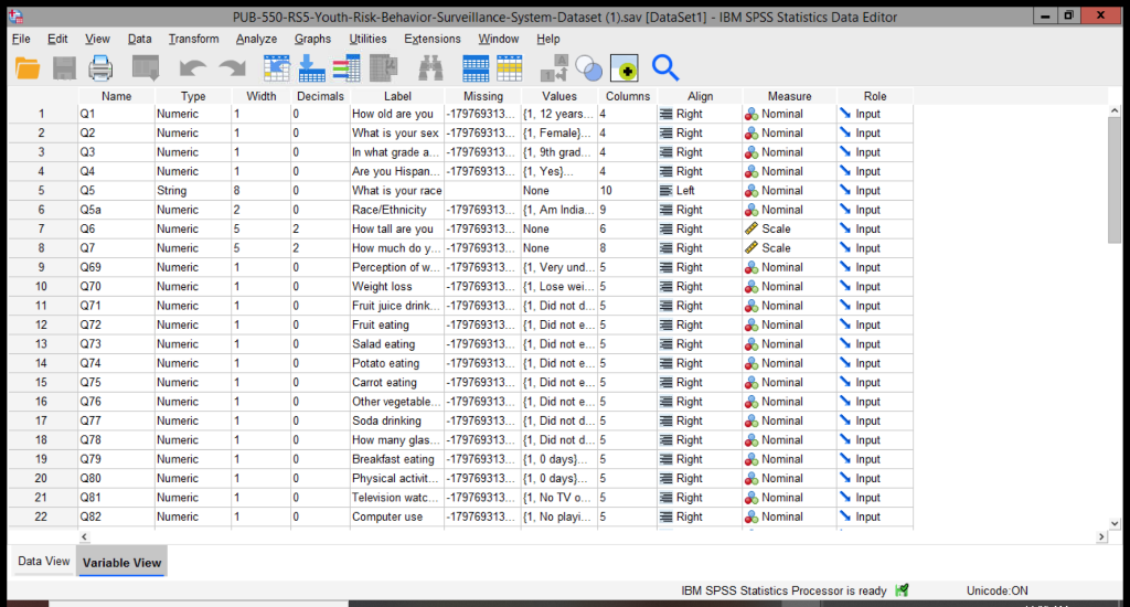 Solved The Youth Risk Behavior Survey (YRBSS) is a national | Chegg.com
