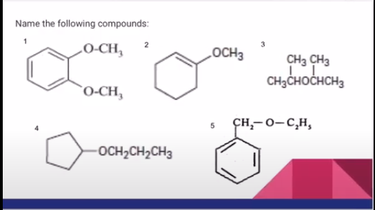 Solved Name the following compounds: 0CH, 2 OCH3 CH3 CH3 І | Chegg.com