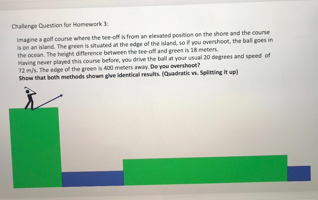 Solved Challenge Question for Homework 3: Imagine a golf | Chegg.com