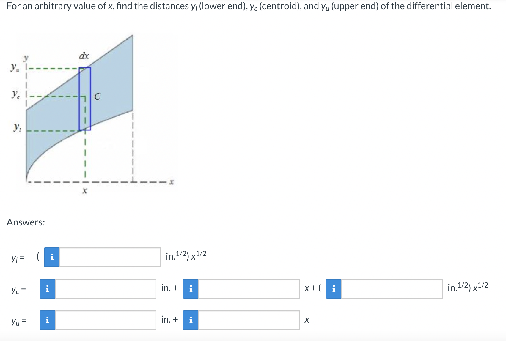 Solved Calculate the first moment of the area in the | Chegg.com