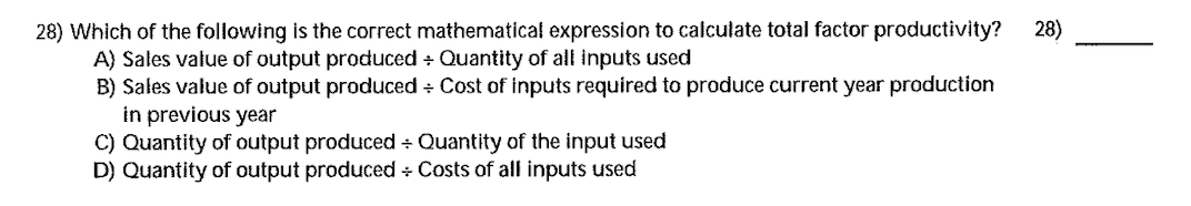Solved 26) 26) - measures the relationship between actual | Chegg.com
