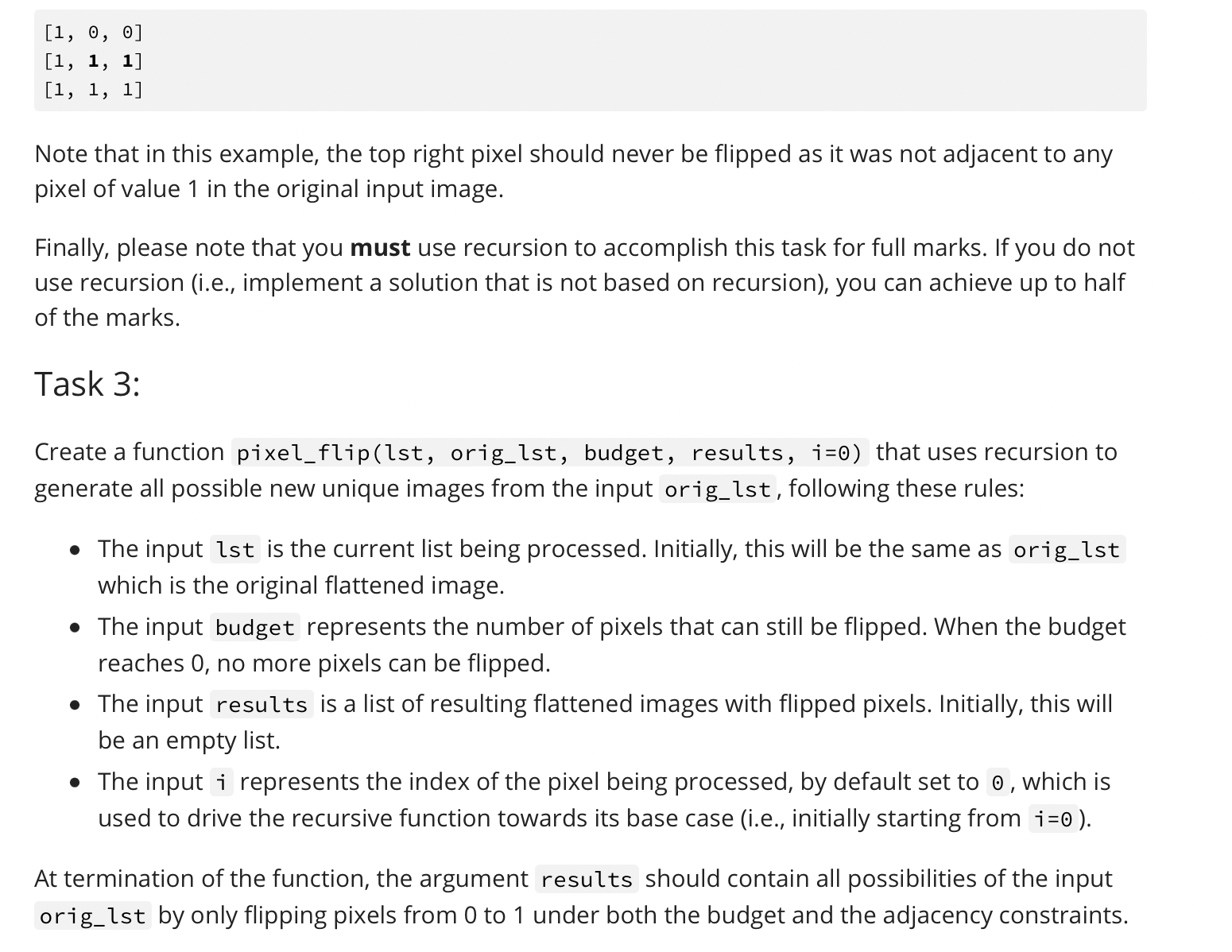 Solved code in python to make sure the 5 test cases work | Chegg.com