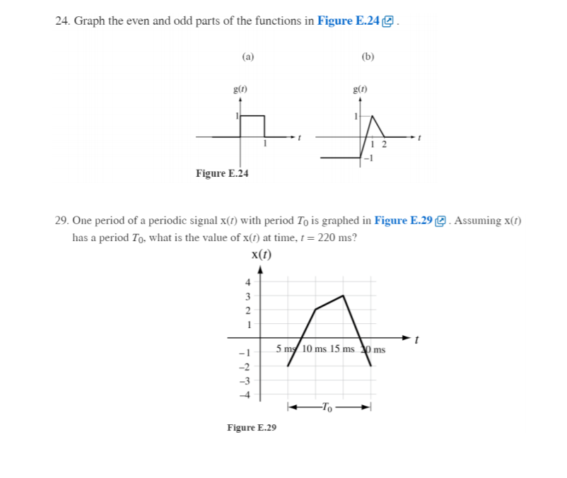 Solved 24. Graph the even and odd parts of the functions in | Chegg.com