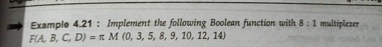 Solved Example 4.21 : Implement the following Boolean | Chegg.com