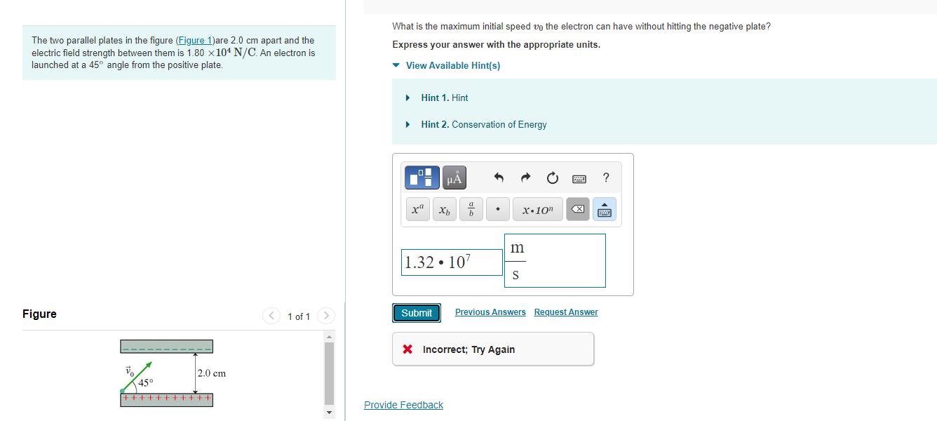 Solved What is the maximum initial speed vo the electron can | Chegg.com