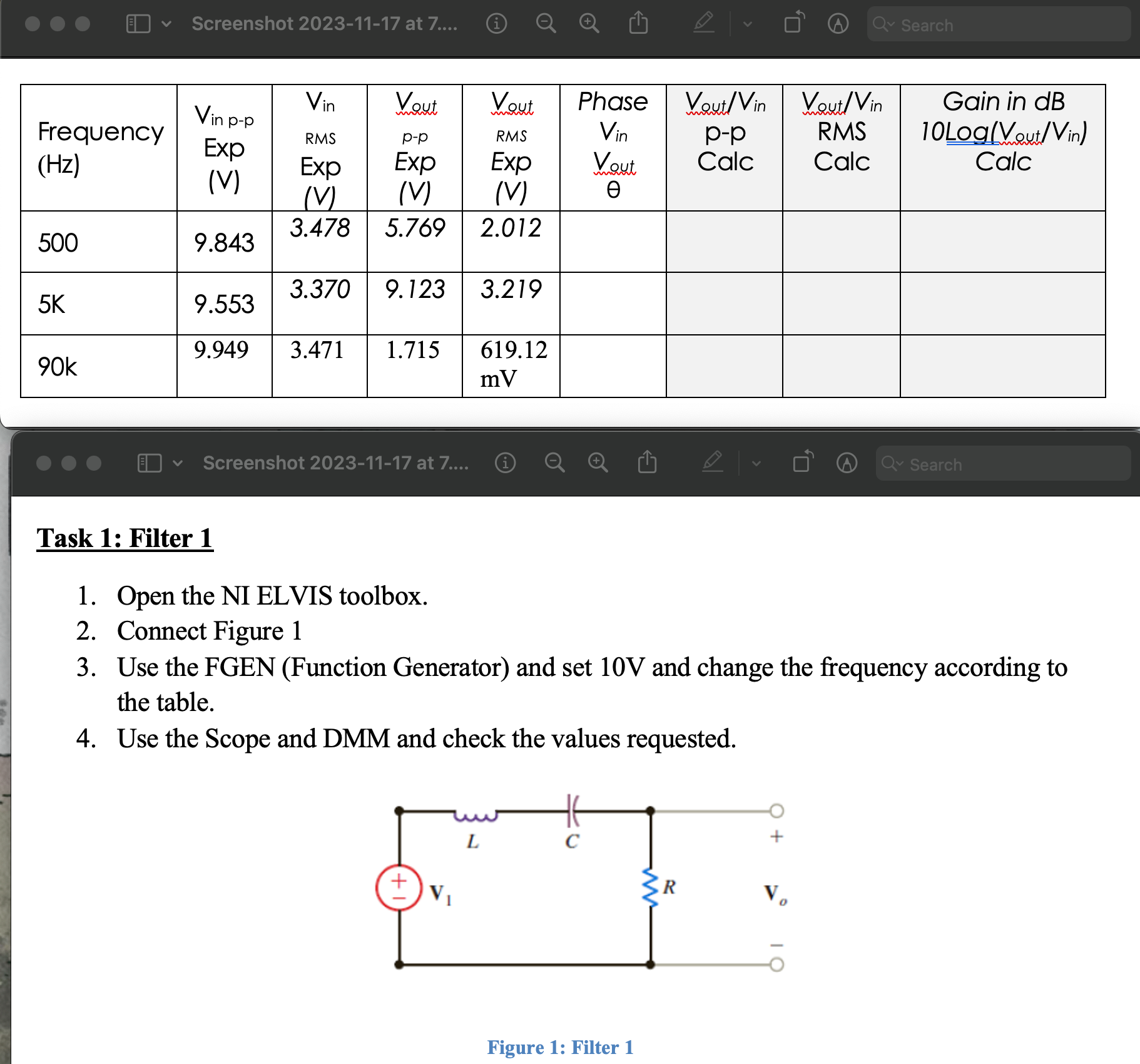 Solved Apparatus1. ﻿NI ELVIS BOARD2. ﻿ DMM 3. ﻿Resistor | Chegg.com