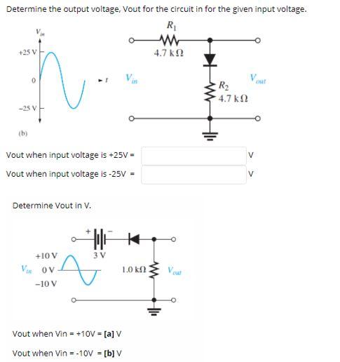 Solved Determine the output voltage, Vout for the circuit in | Chegg.com Solved Determine the output voltage, Vout for the circuit in | Chegg.com