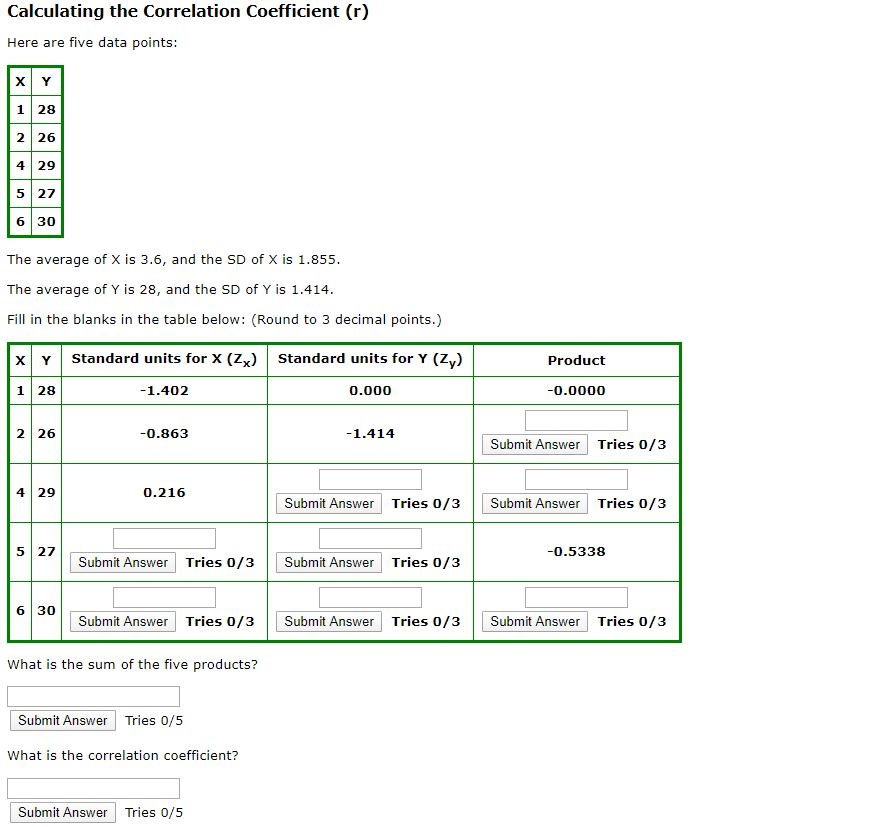 Solved Calculating the Correlation coefficient (c) Here are | Chegg.com